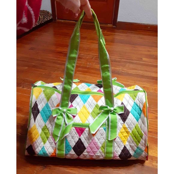 N. Gil | Bags | N Gil Greenbow Tie Quilted Travel Overnight Large ...